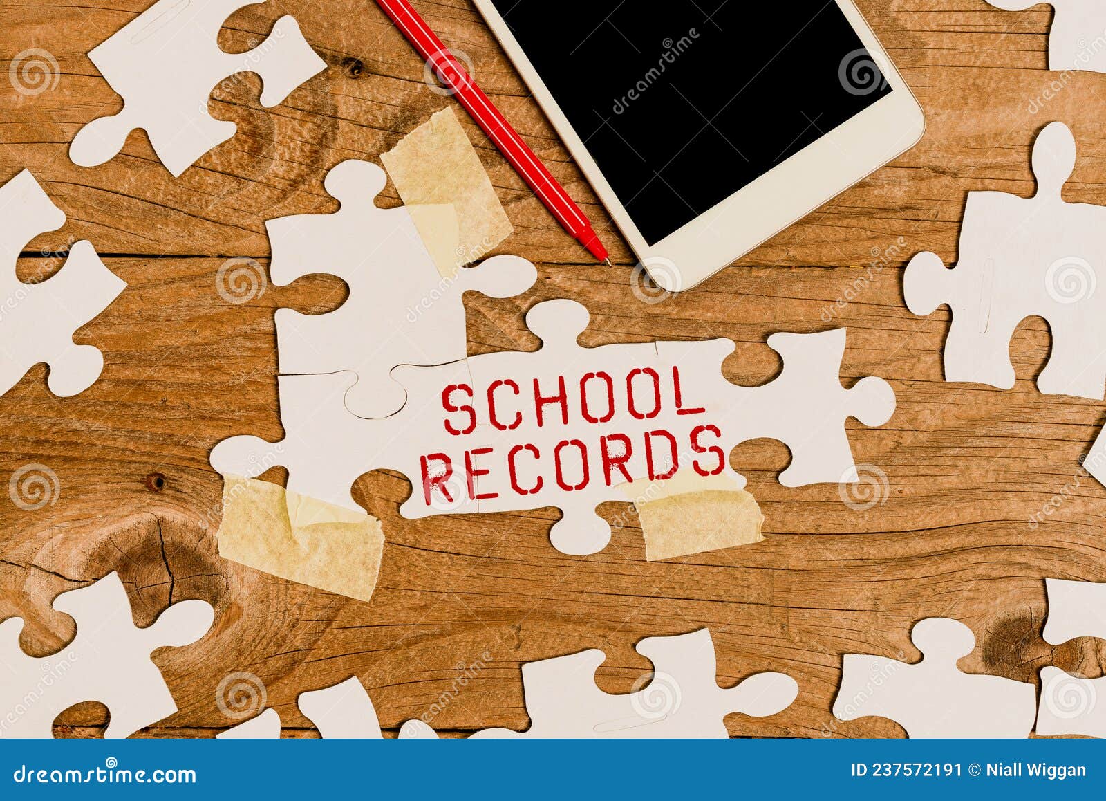 Text Caption Presenting School Records. Concept Meaning Information ...