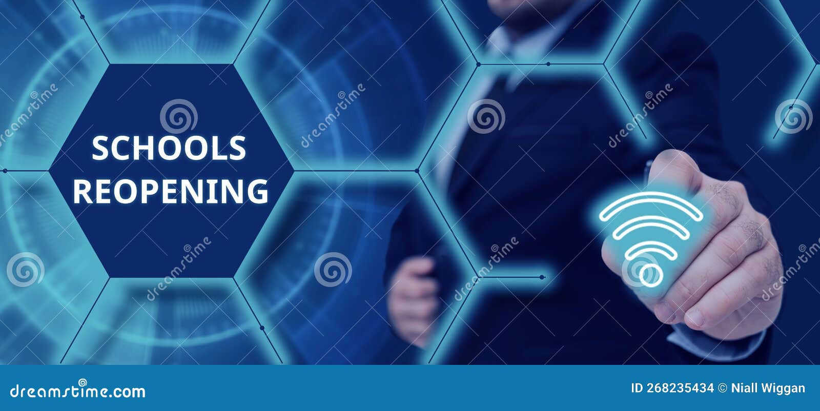 Text Caption Presenting Schools Reopening. Business Overview Classes ...