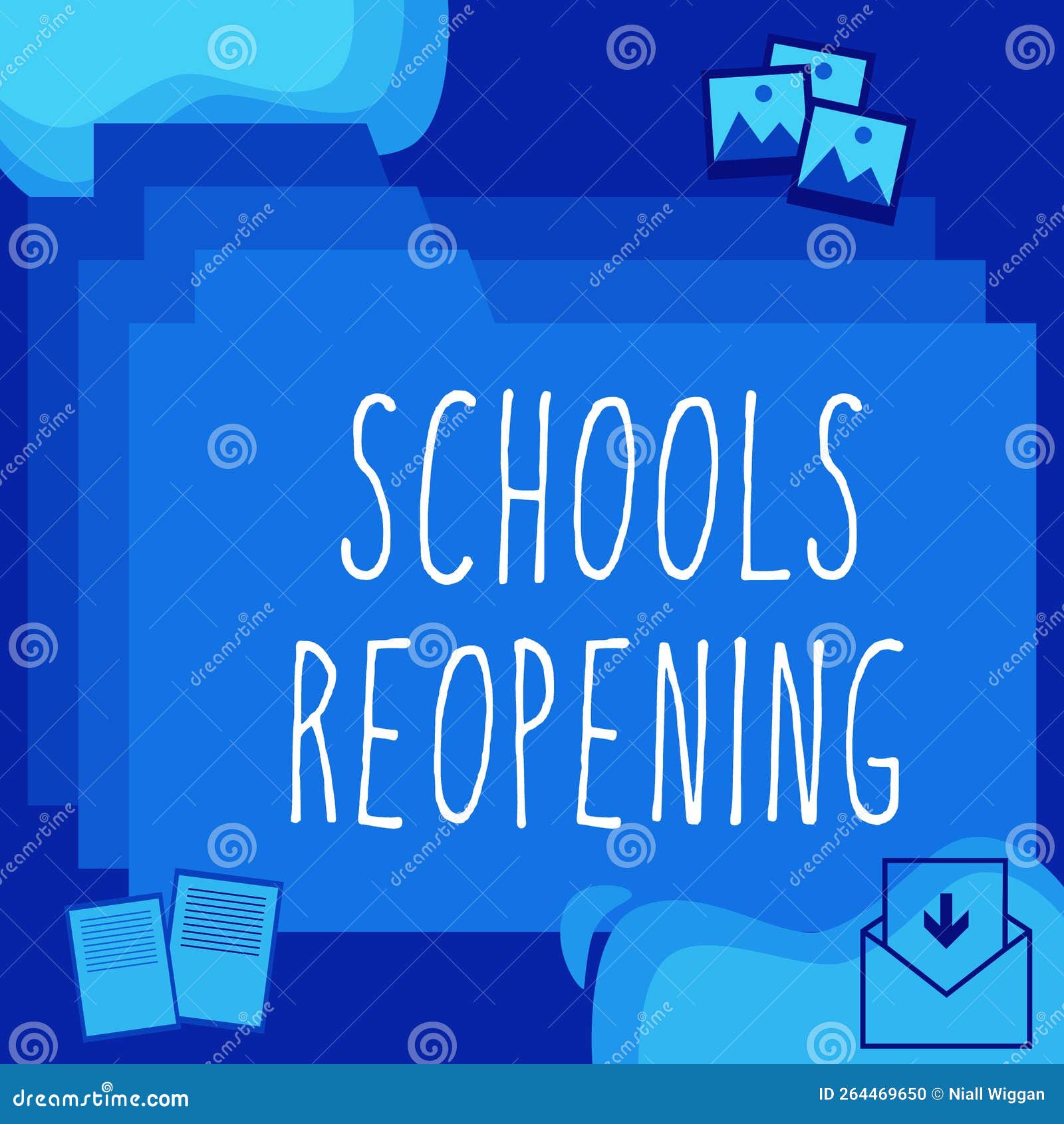 Text Caption Presenting Schools Reopening. Word for Classes are Over ...