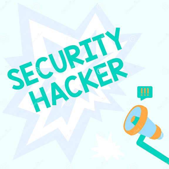 Text Caption Presenting Security Hacker. Concept Meaning Someone Who ...