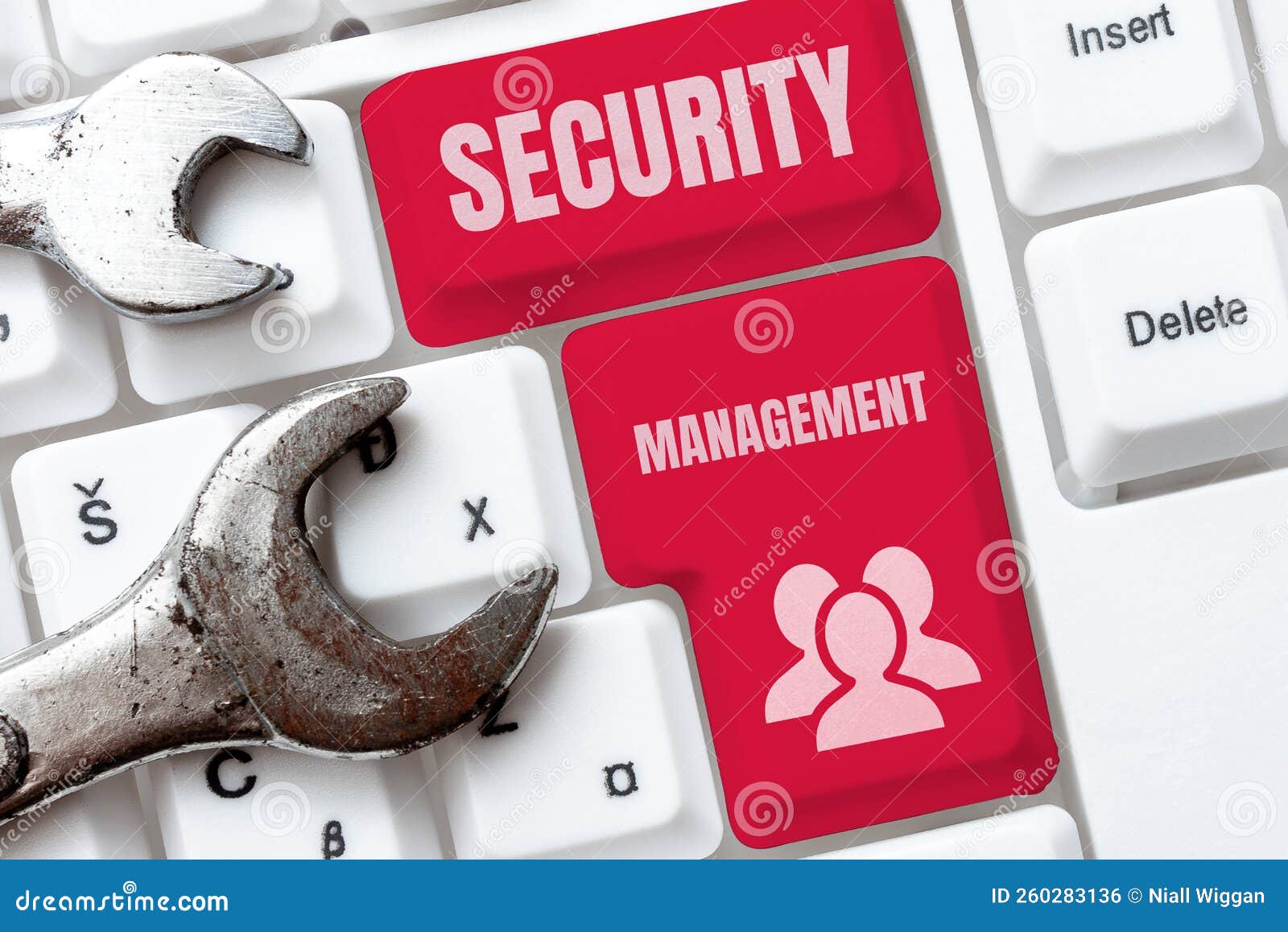 Text Caption Presenting Security Management. Internet Concept is the Identification of an ...