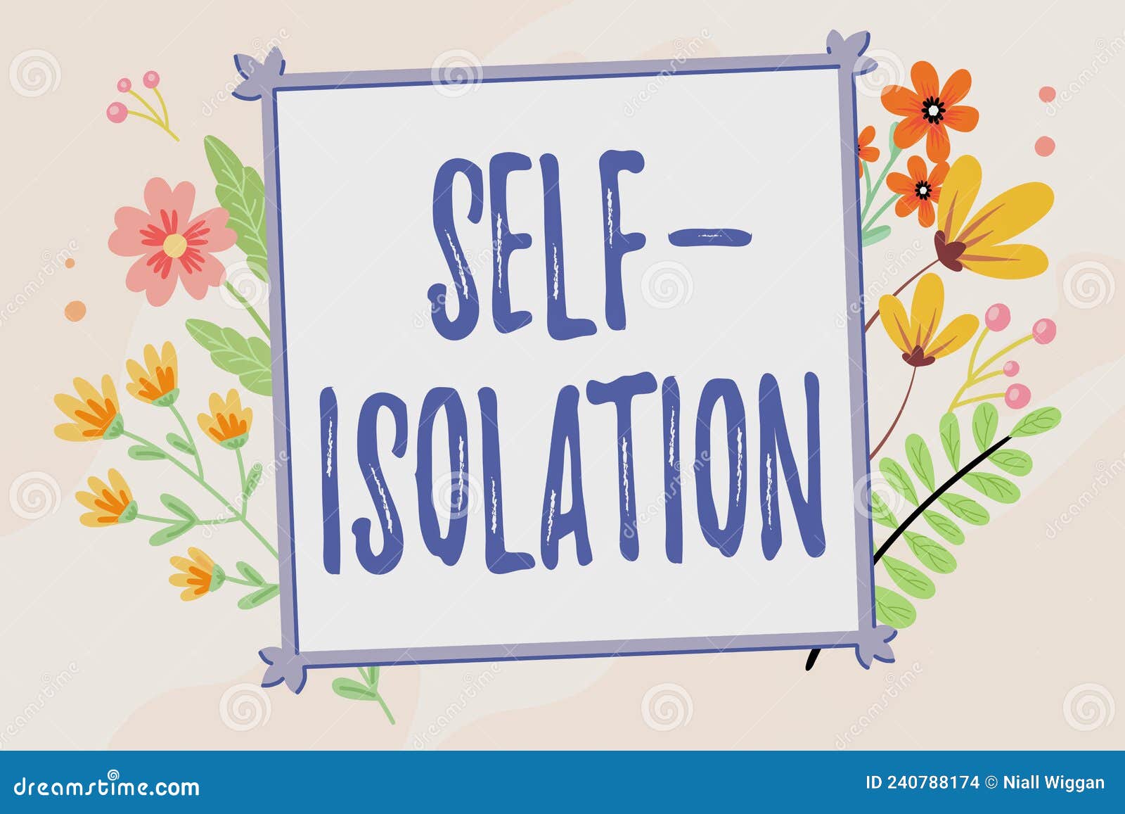Text Caption Presenting Self Isolation. Internet Concept Promoting ...