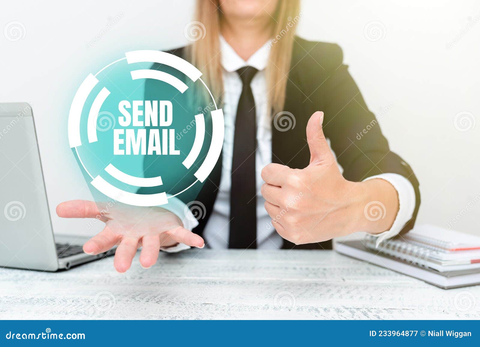 Text Caption Presenting Send Email. Internet Concept the System for Using Computers To Send ...