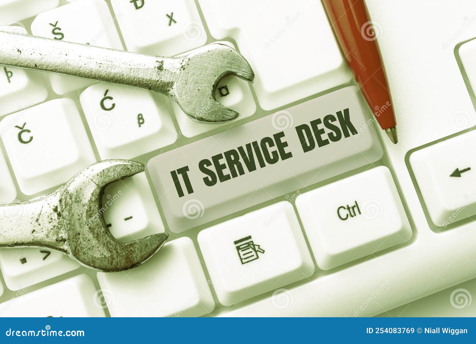 Text Caption Presenting it Service Desk. Internet Concept Technological ...