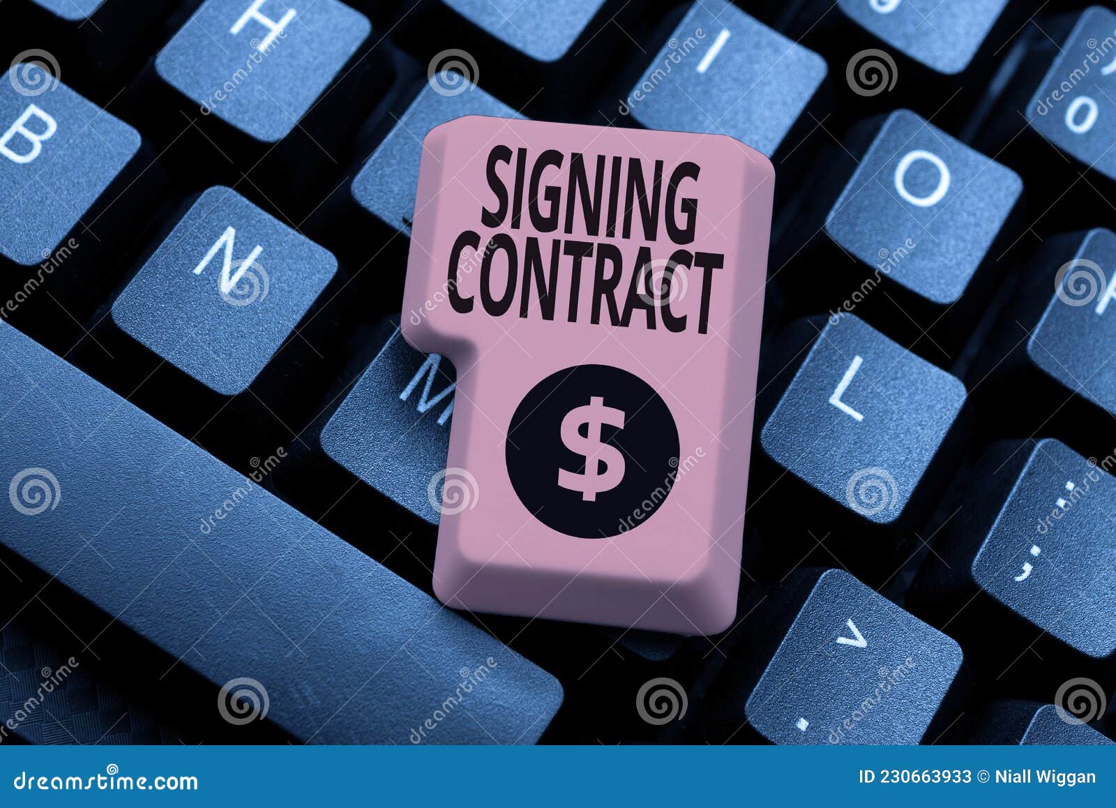 Handwriting Text Signing Contract. Business Showcase the Parties ...