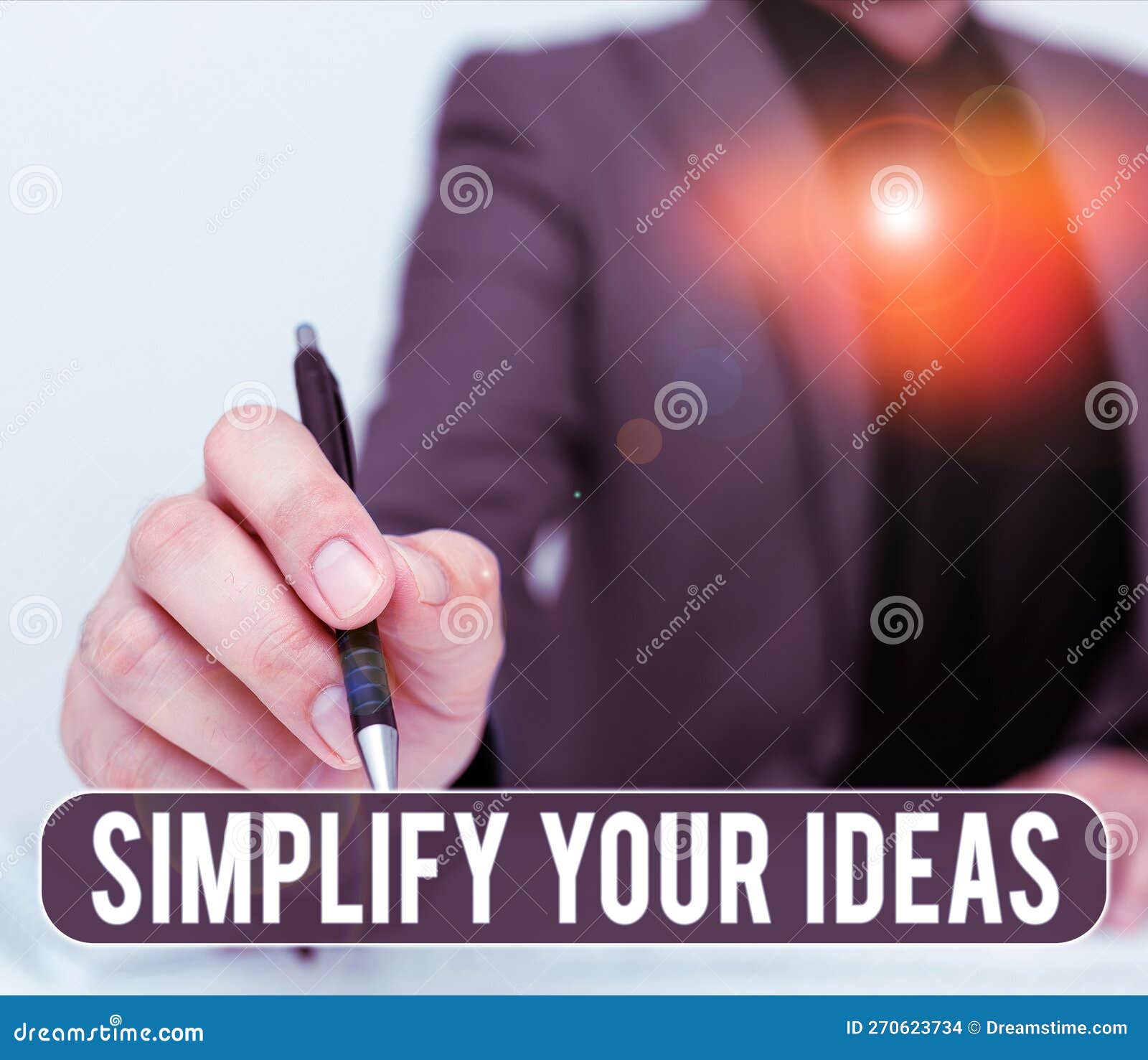 Conceptual Display Simplify Your Ideas. Word for Make Simple or Reduce ...