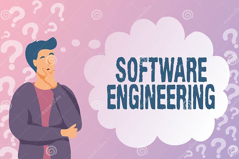 Text Caption Presenting Software Engineering. Word for Program ...