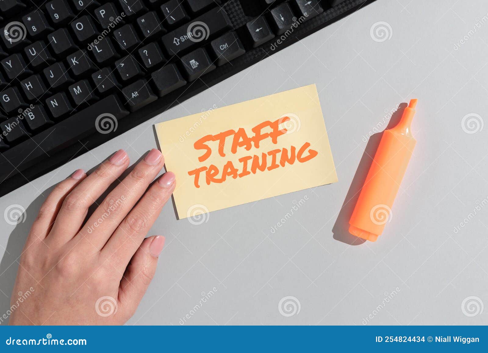 Text Caption Presenting Staff TrainingA Program that Helps Employees To ...