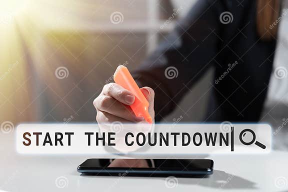 Text Caption Presenting Start the Countdown. Conceptual Photo Sequence ...