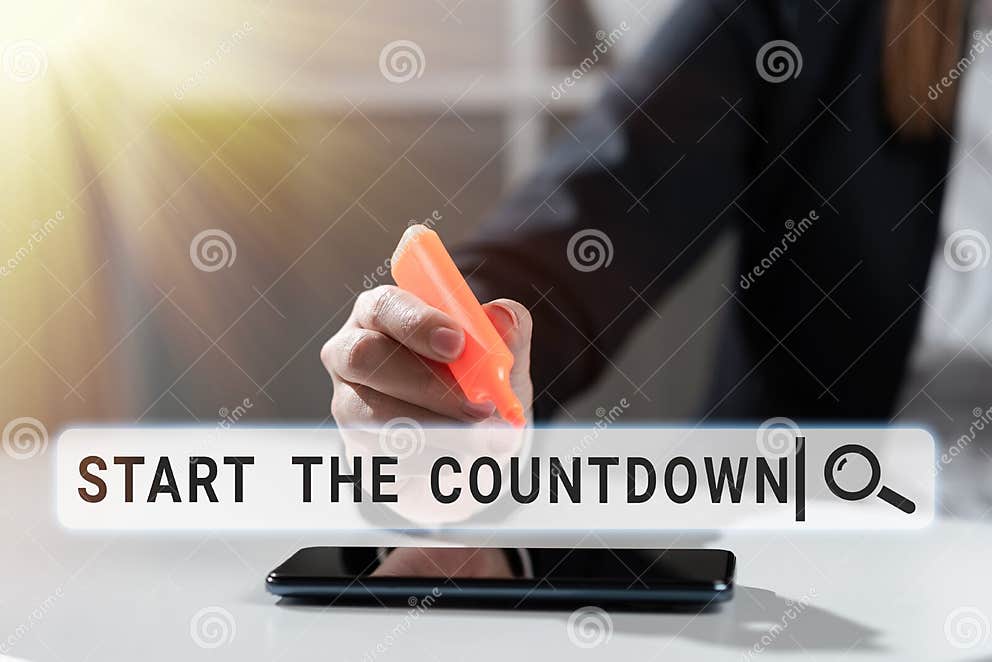 Text Caption Presenting Start the Countdown. Conceptual Photo Sequence ...