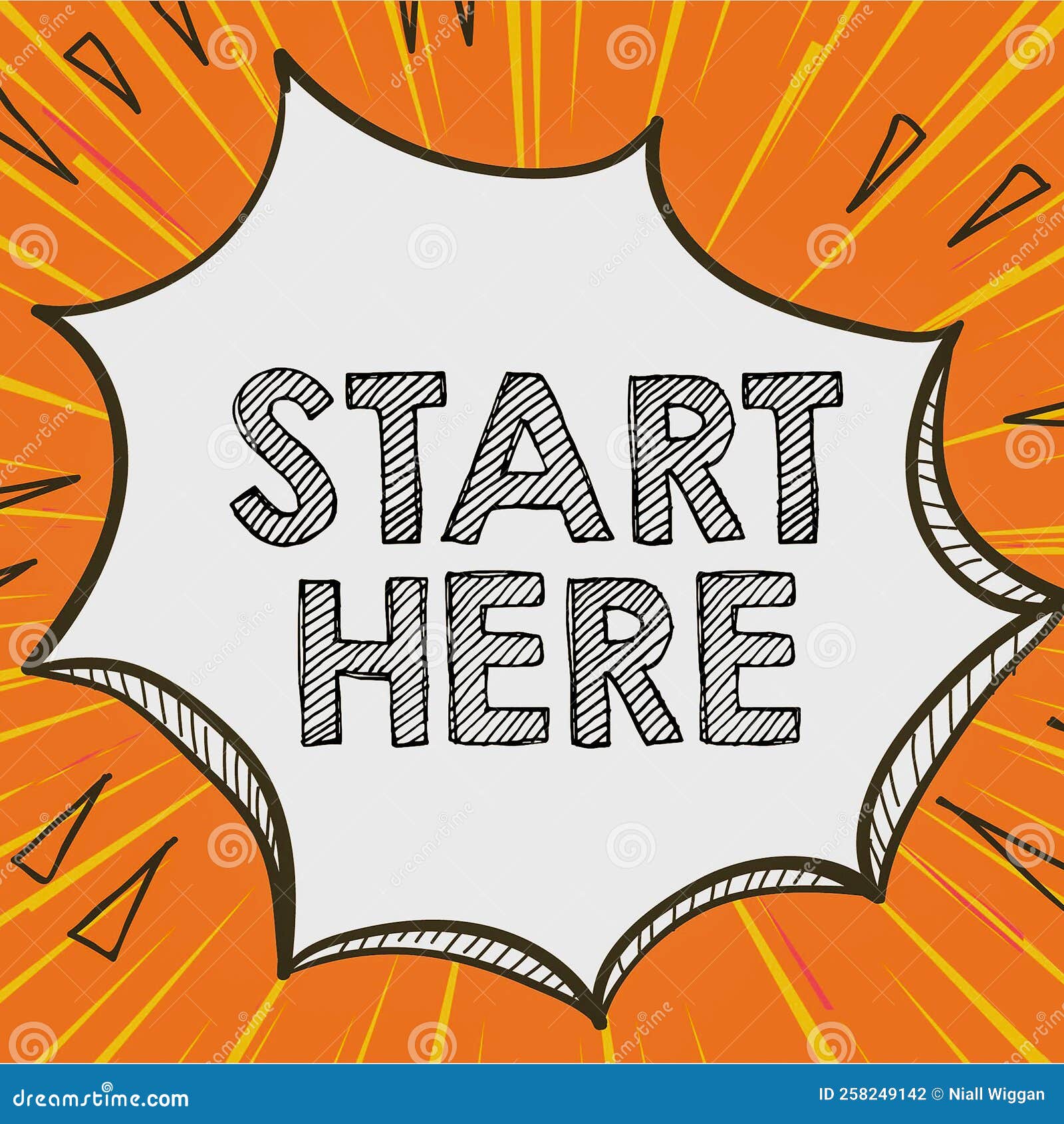 Text Caption Presenting Start Here. Business Overview Telling Someone ...