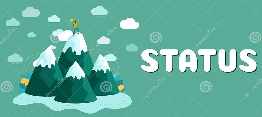 Text Caption Presenting Status. Word Written on Situation at a ...