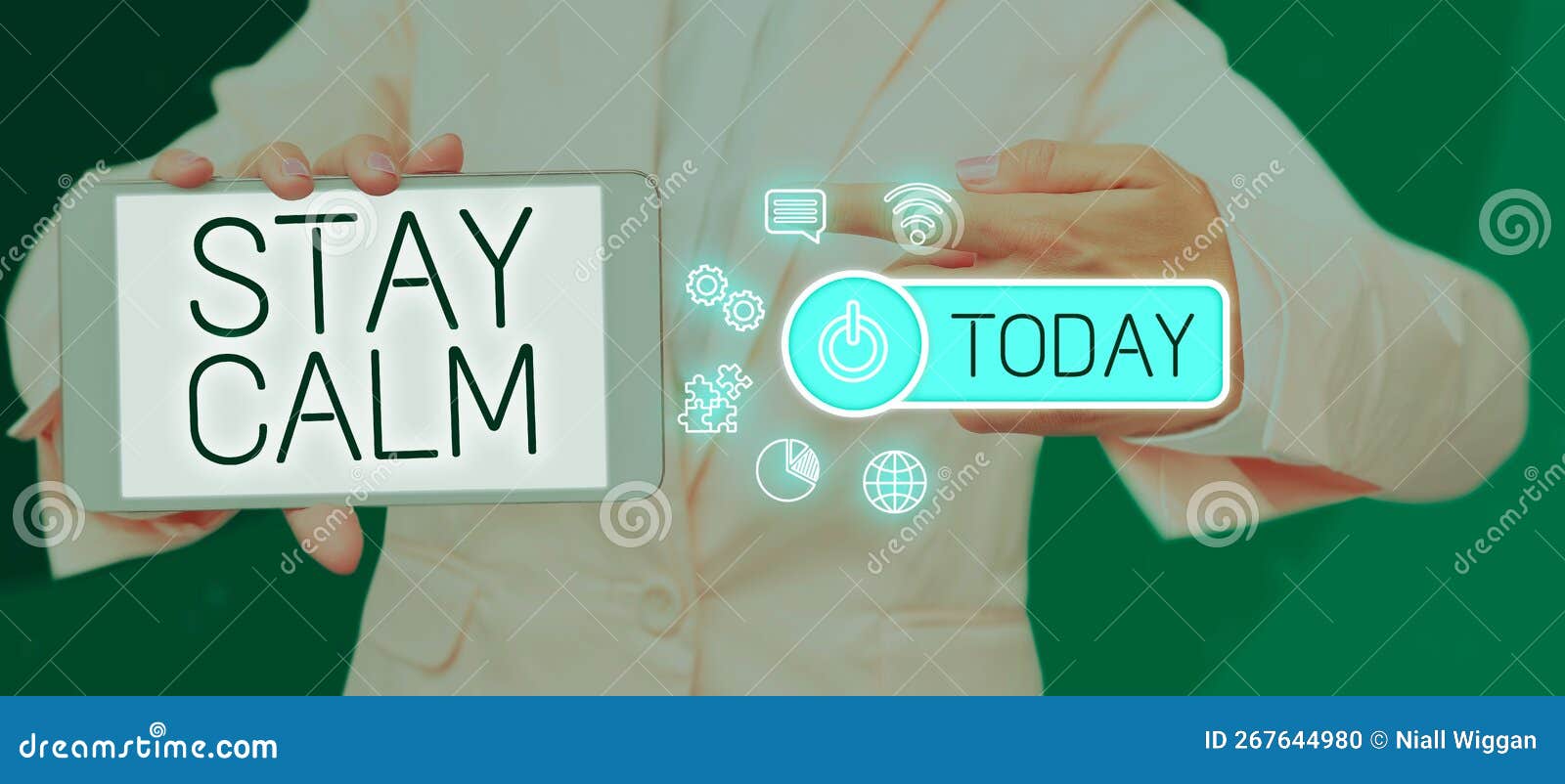 Writing Displaying Text Stay Calm. Word for Maintain in a State of ...