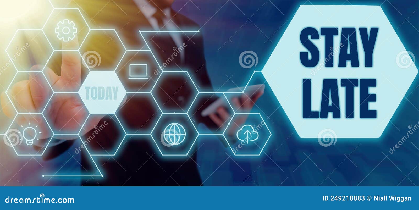 Text Caption Presenting Stay Late. Business Overview a Routine in Which ... Text Caption Presenting Stay Late. Business Overview a Routine in Which ...