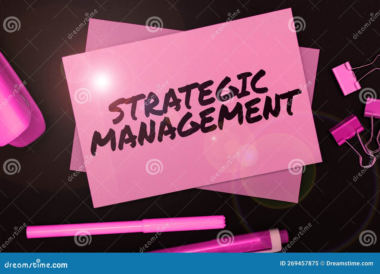 Text Caption Presenting Strategic Management. Business Approach ...