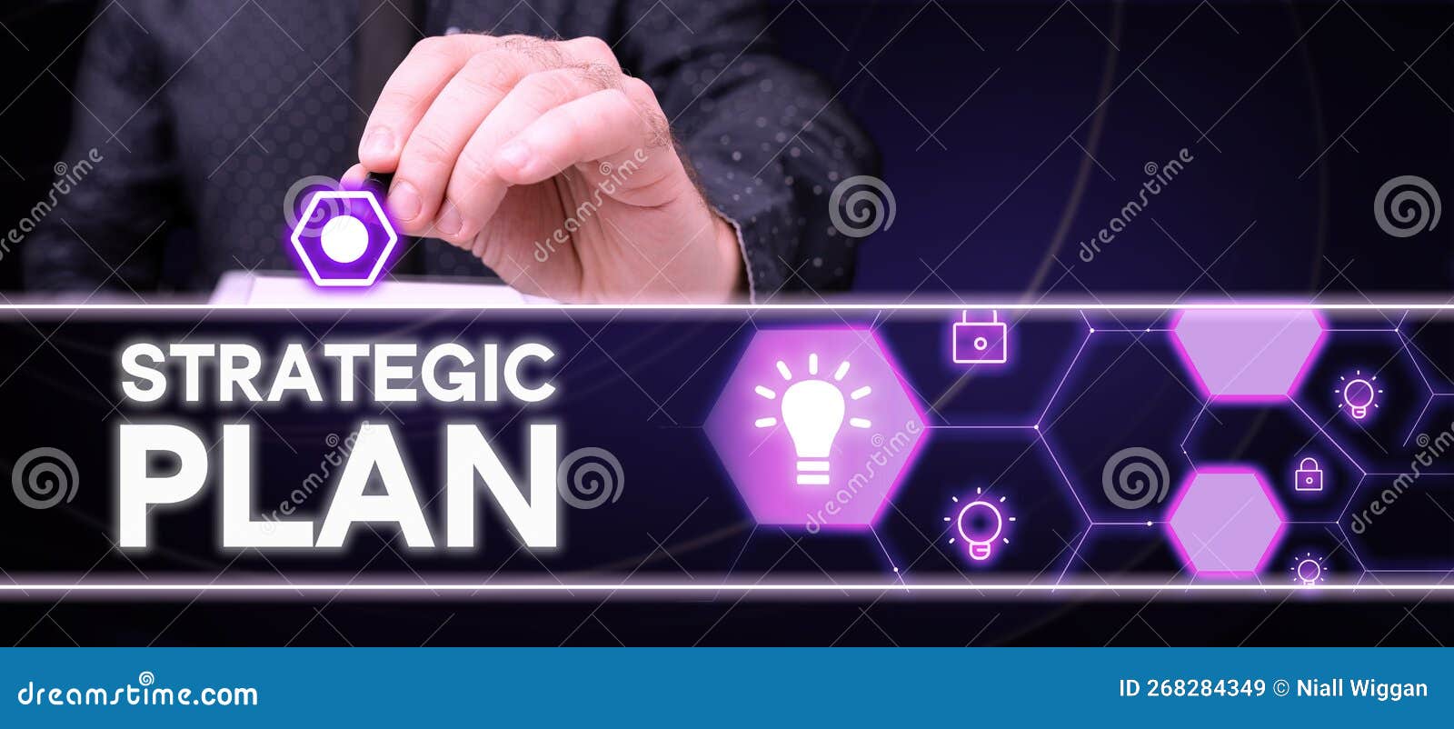 Writing Displaying Text Strategic Plan. Business Idea a Process of ...