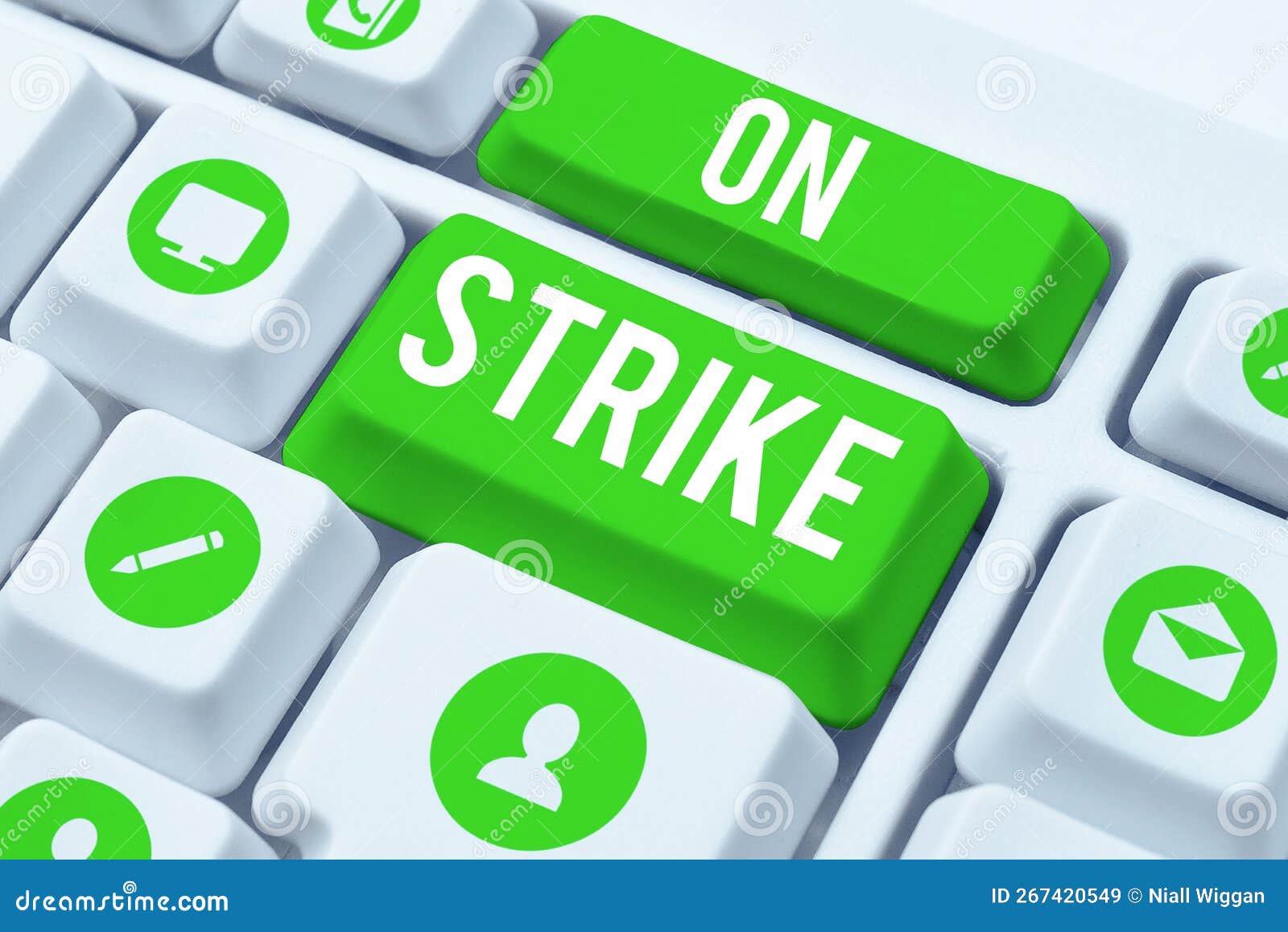 Conceptual Display on Strike. Business Approach Refuse To Continue ...