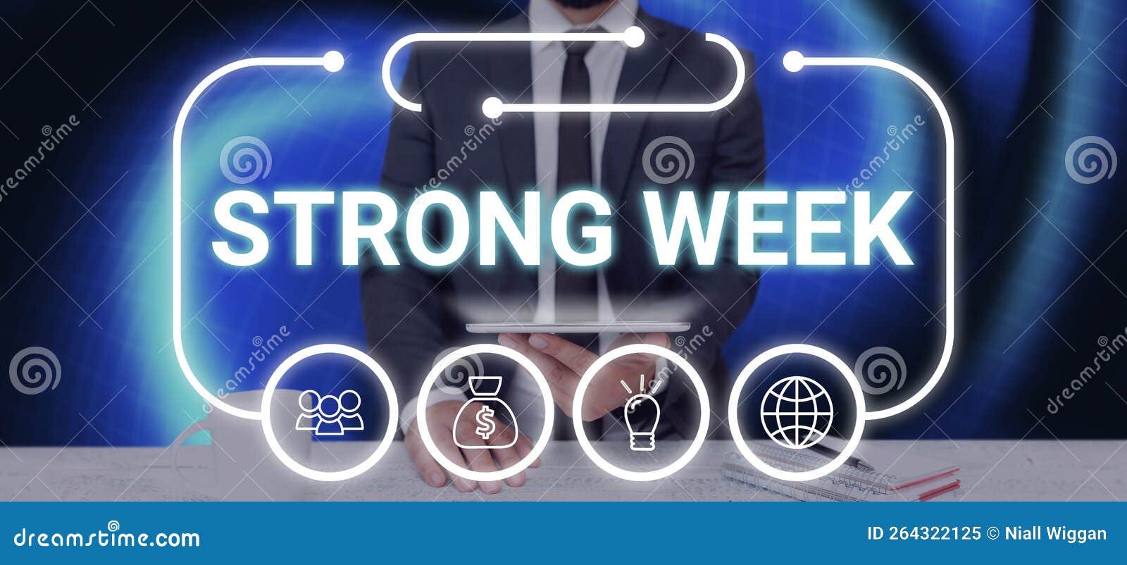 Text Caption Presenting Strong Weak. Business Concept Having Features ...