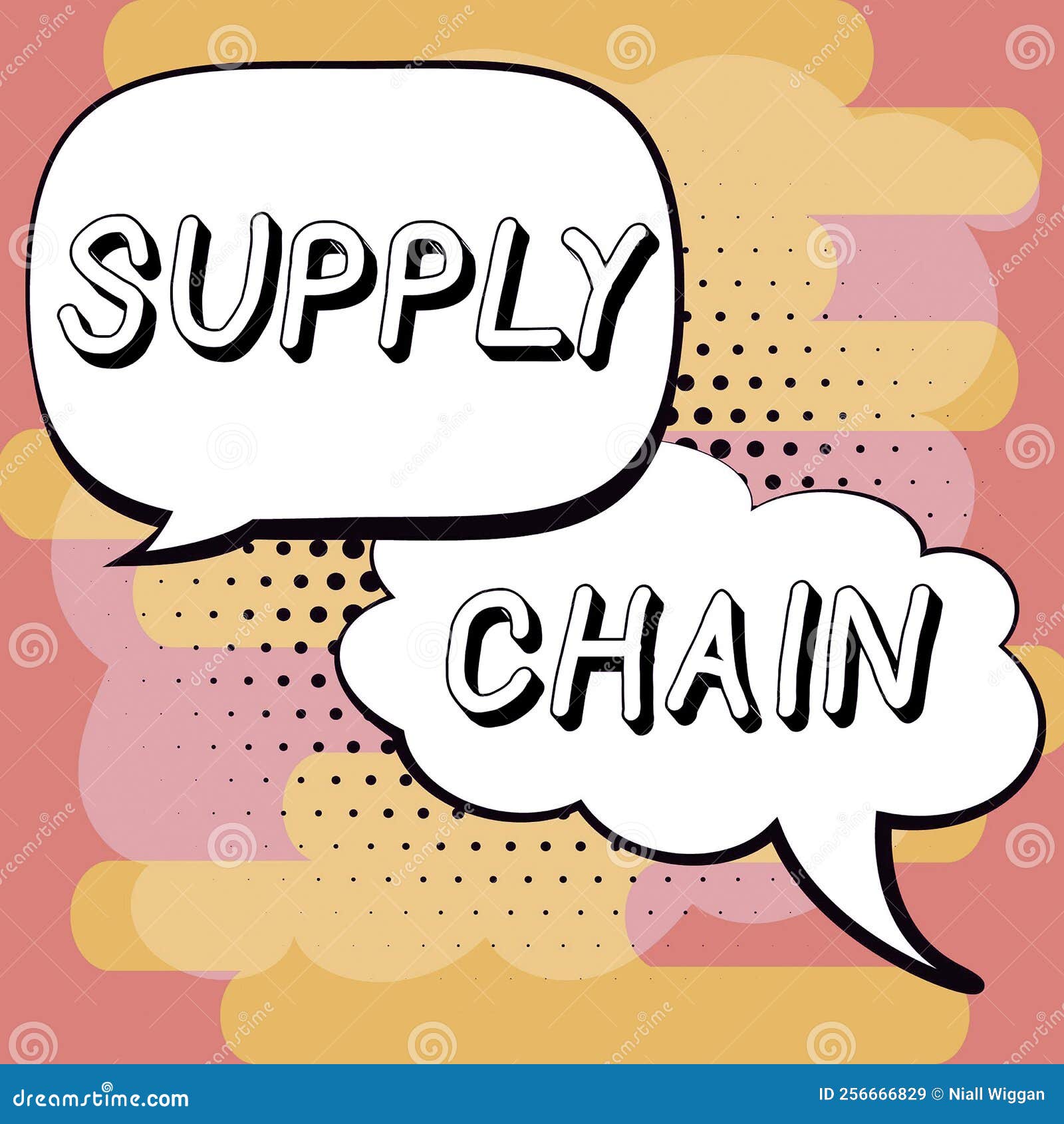 Text Caption Presenting Supply Chain. Concept Meaning System of ...