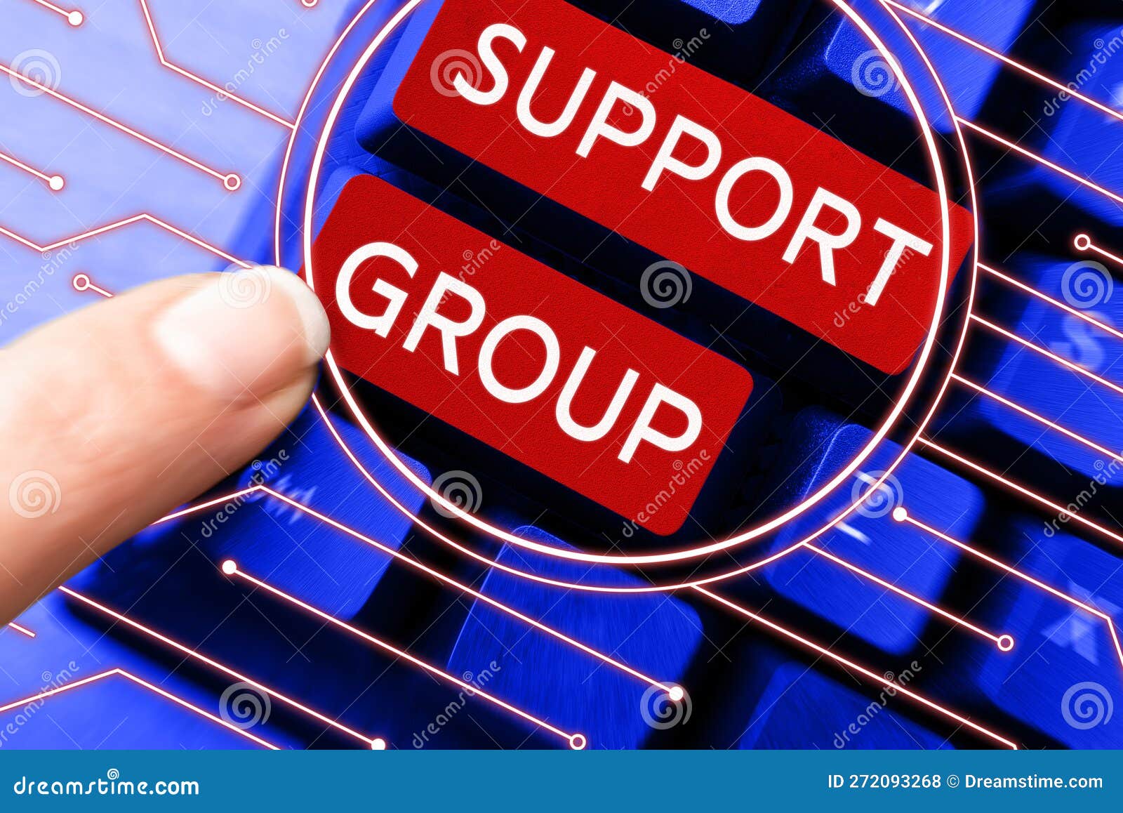 Text Caption Presenting Support Group. Word for Number of People ...