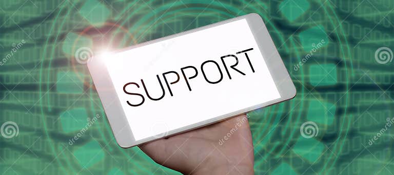 Text Caption Presenting Support. Internet Concept Thing that Bears the ...