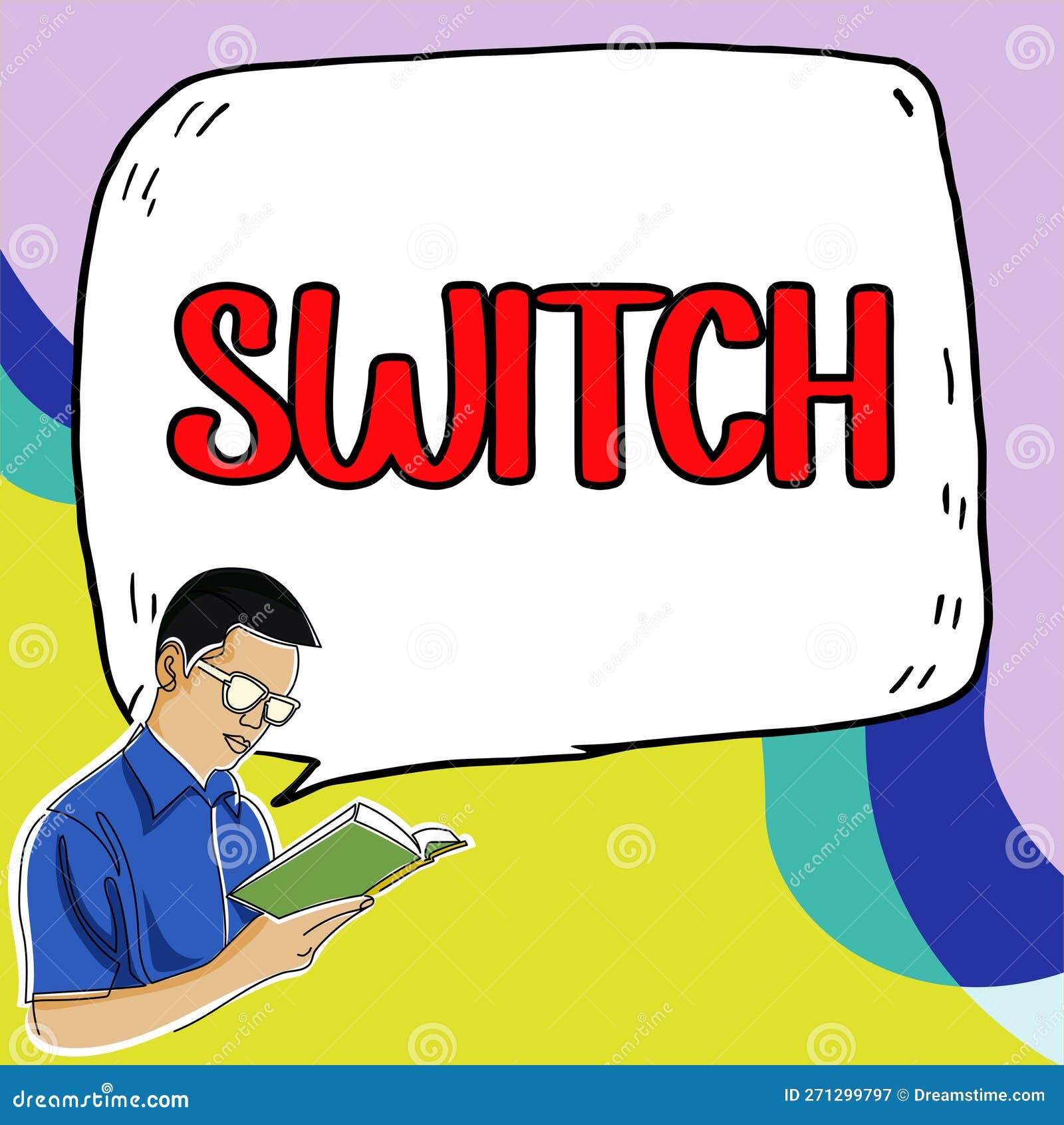 Text Caption Presenting Switch. Word for Device for Making and Breaking ...