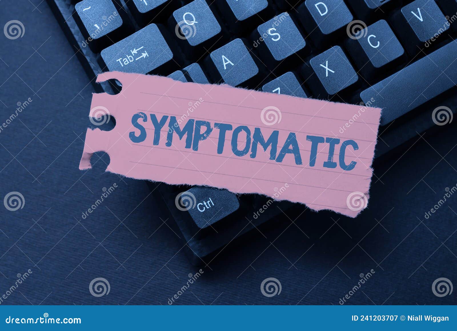 Text Caption Presenting Symptomatic. Word Written on Serving As Symptom ...
