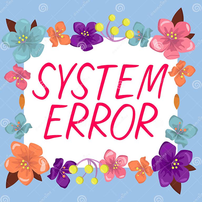 Text Caption Presenting System Error. Business Showcase Technological ...