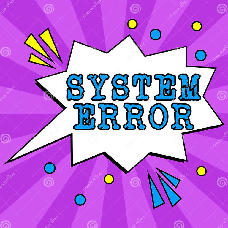 Text Caption Presenting System Error. Conceptual Photo Technological ...