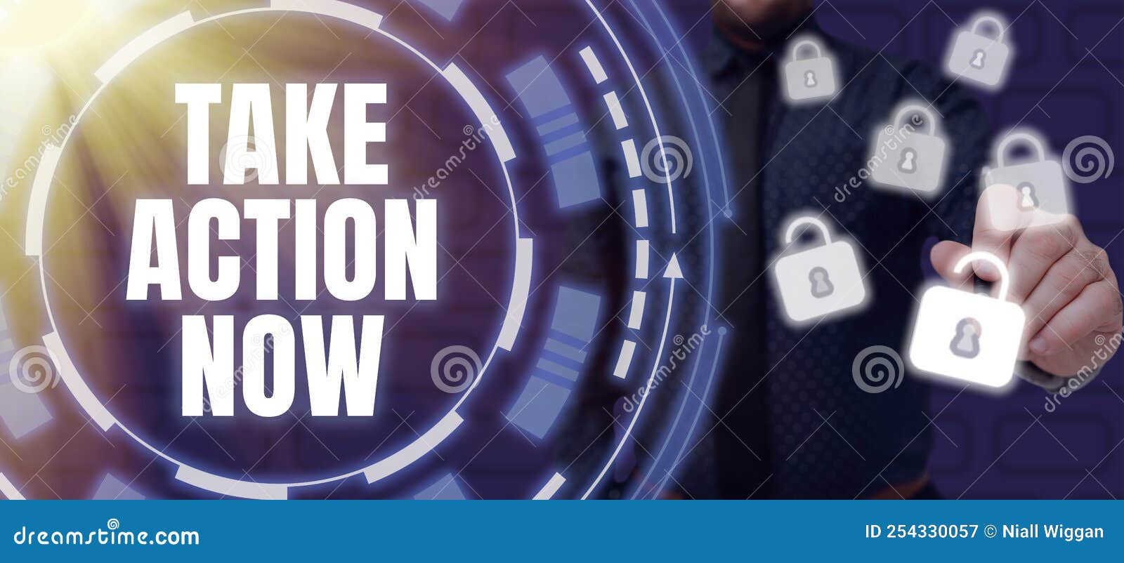 Sign Displaying Take Action Now. Business Idea Asking Someone To Start ...