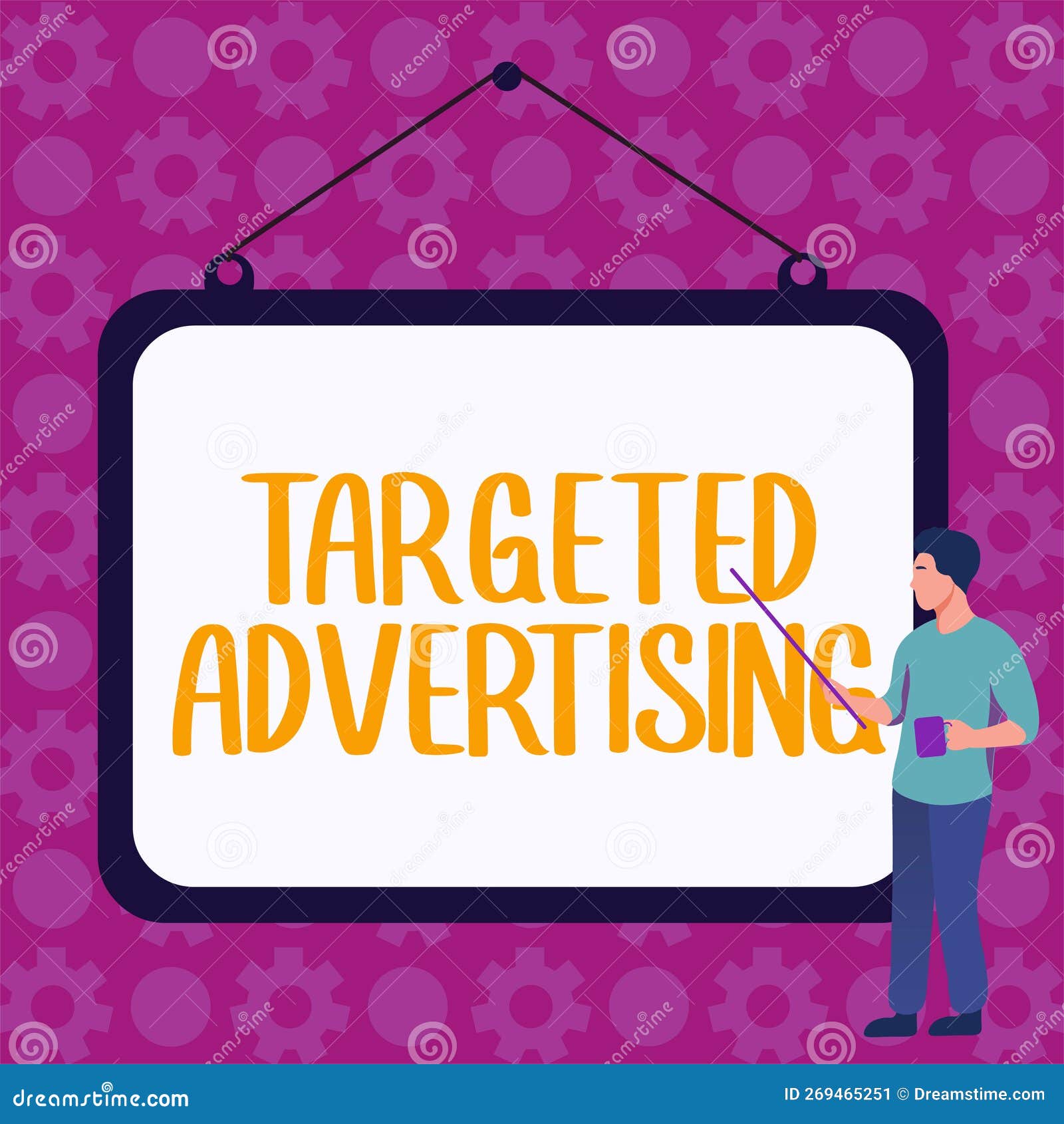 Text Caption Presenting Targeted Advertising. Business Concept Online ...