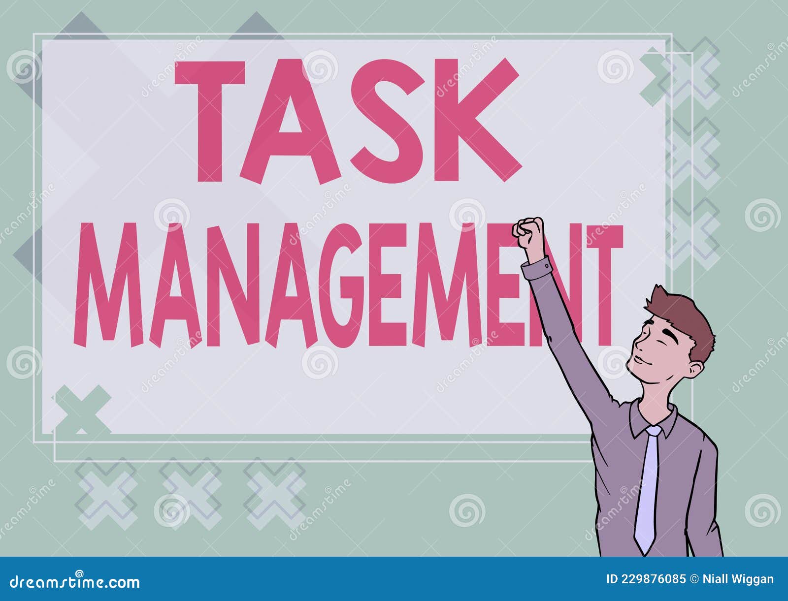 Text Caption Presenting Task Management. Concept Meaning the Process of ...