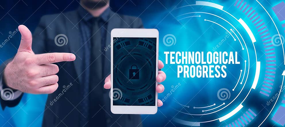Text Caption Presenting Technological Progress. Conceptual Photo ...