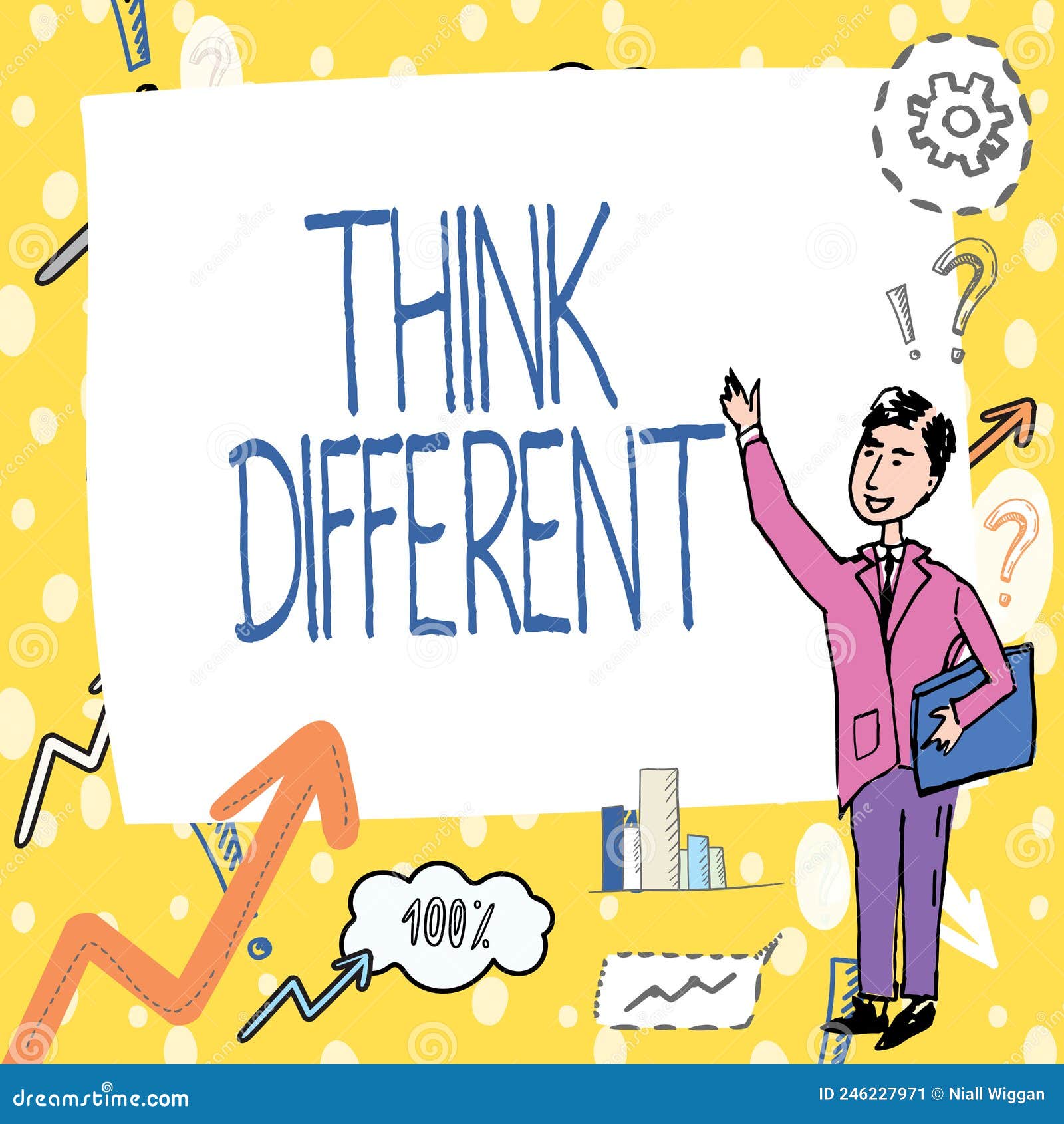 Text Caption Presenting Think Different. Word Written on Be Unique with ...