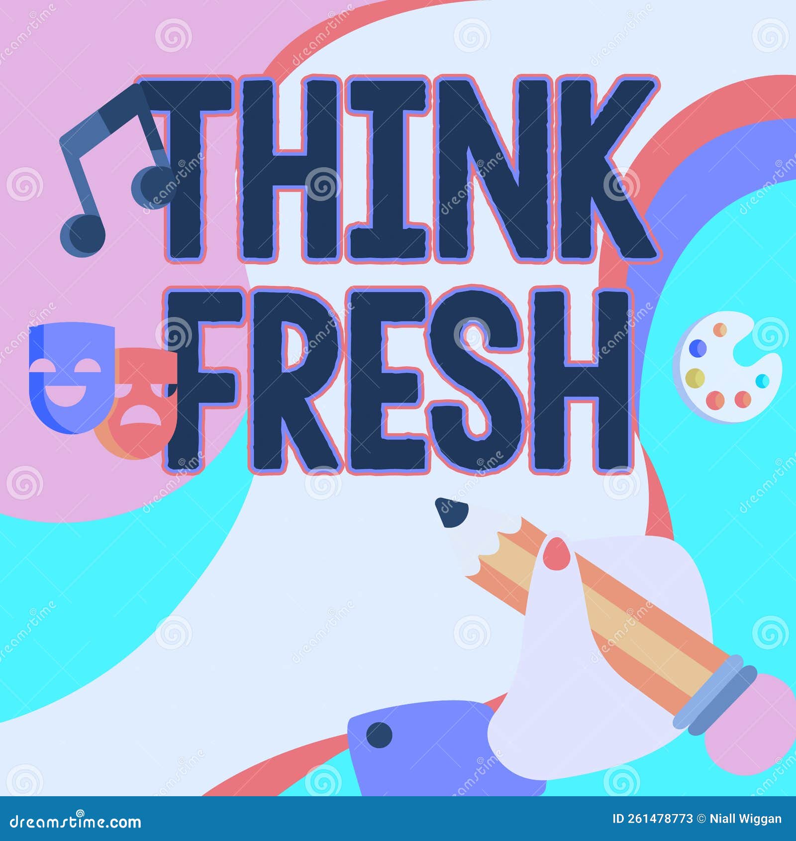 Text Caption Presenting Think Fresh. Business Showcase a New ...