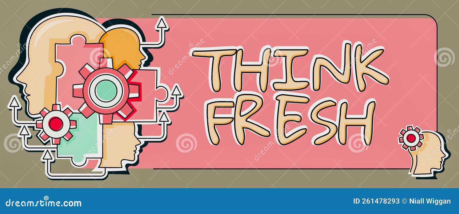 Conceptual Display Think Fresh. Conceptual Photo a New Perspective of Thinking when Producing ...