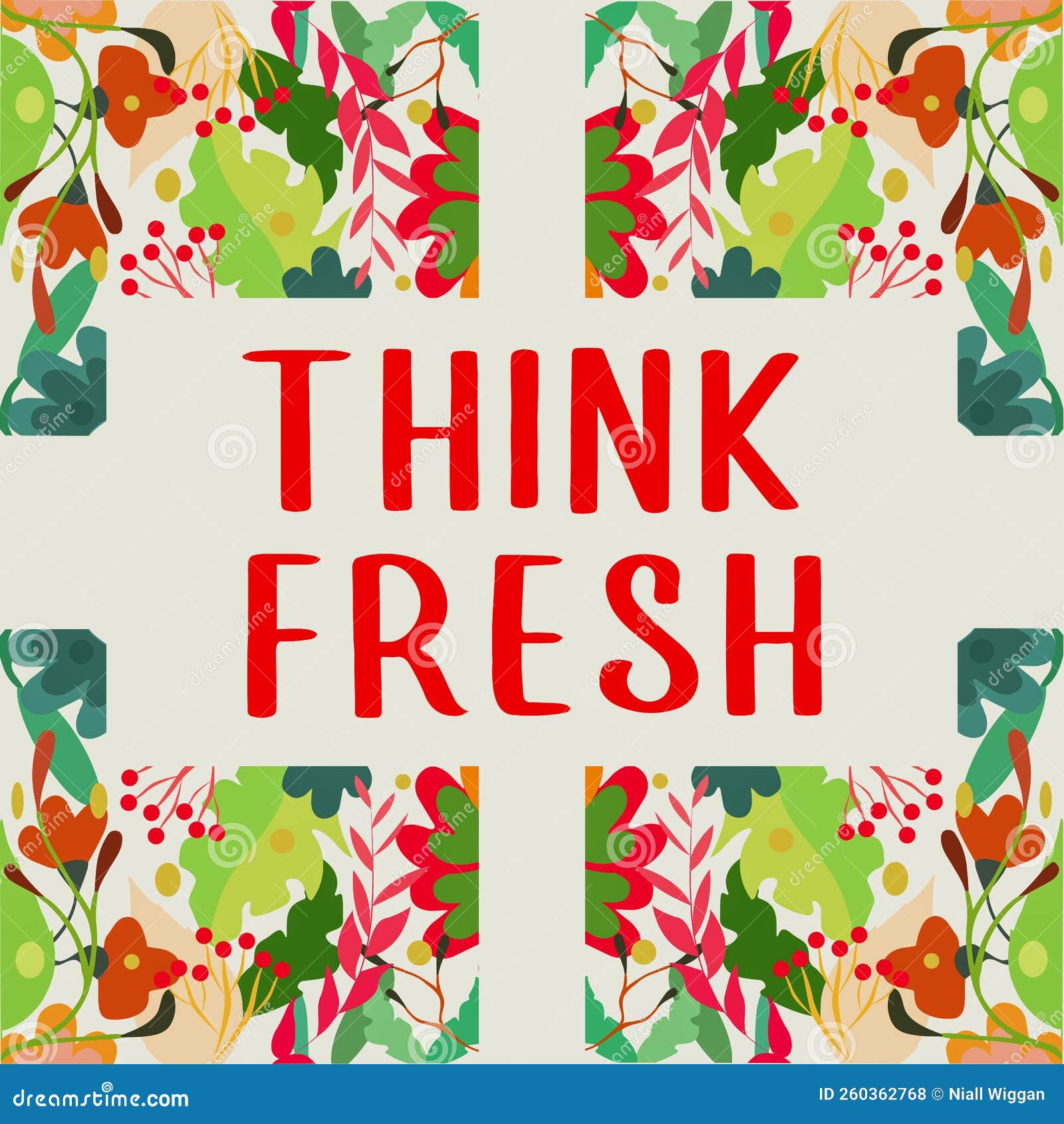 Text Caption Presenting Think Fresh. Word for Business Manufacturing ...