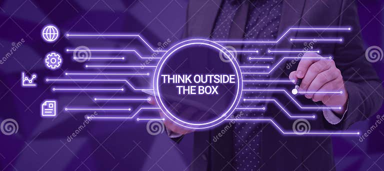 Conceptual Caption Think Outside the BoxBe Unique Different Ideas Bring ...