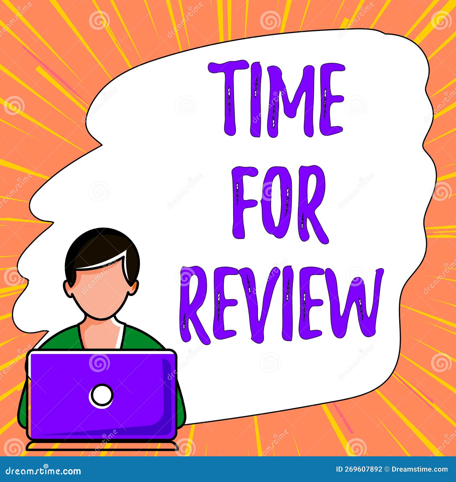 Text Caption Presenting Time for Review. Business Concept Evaluation ...