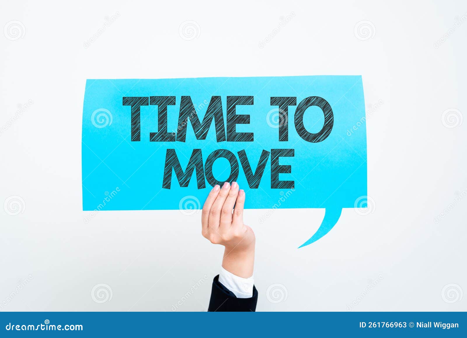 Conceptual Caption Time To Move. Business Overview Change in the Same ...