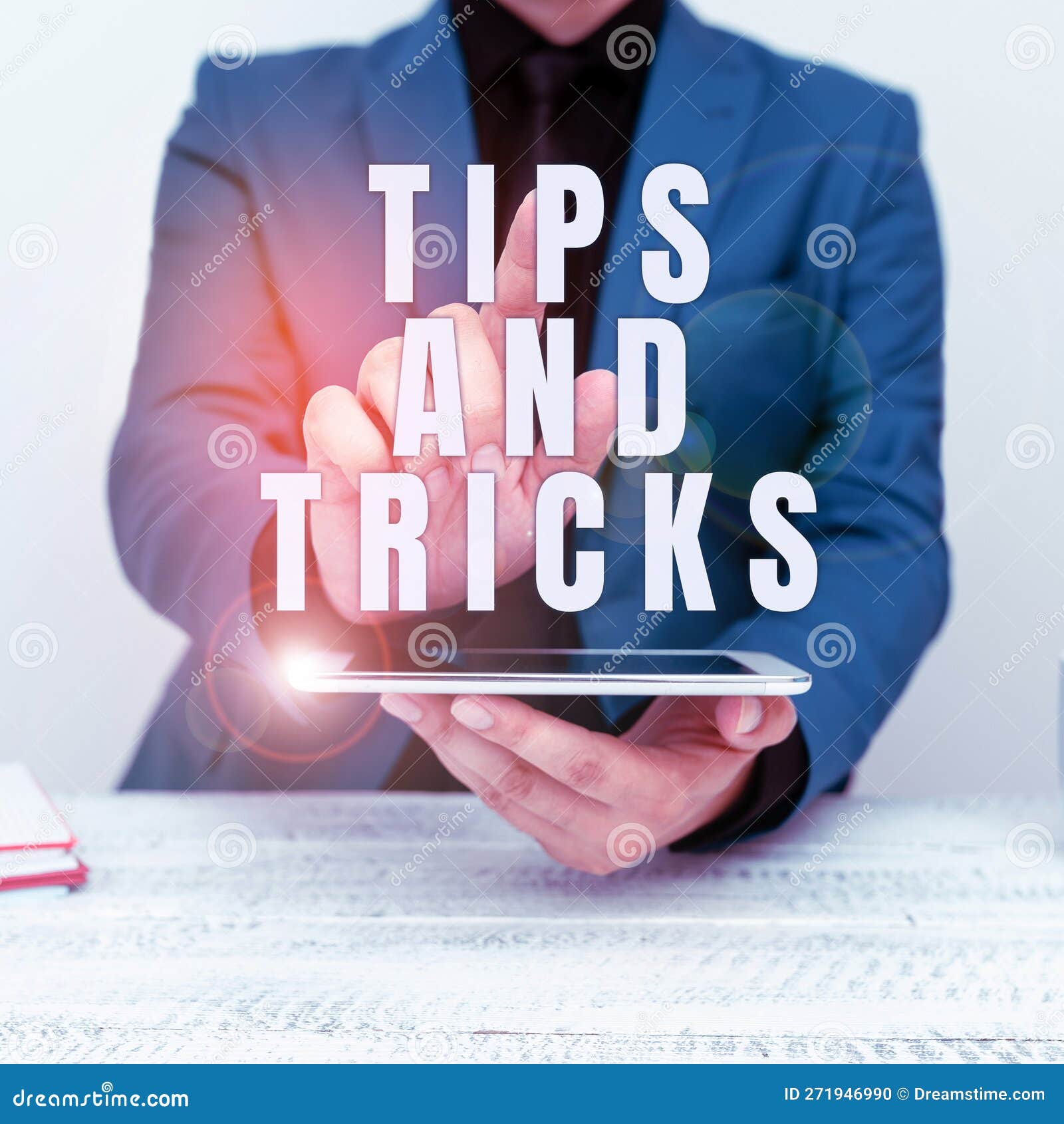 Text Caption Presenting Tips and Tricks. Concept Meaning Helpful ...