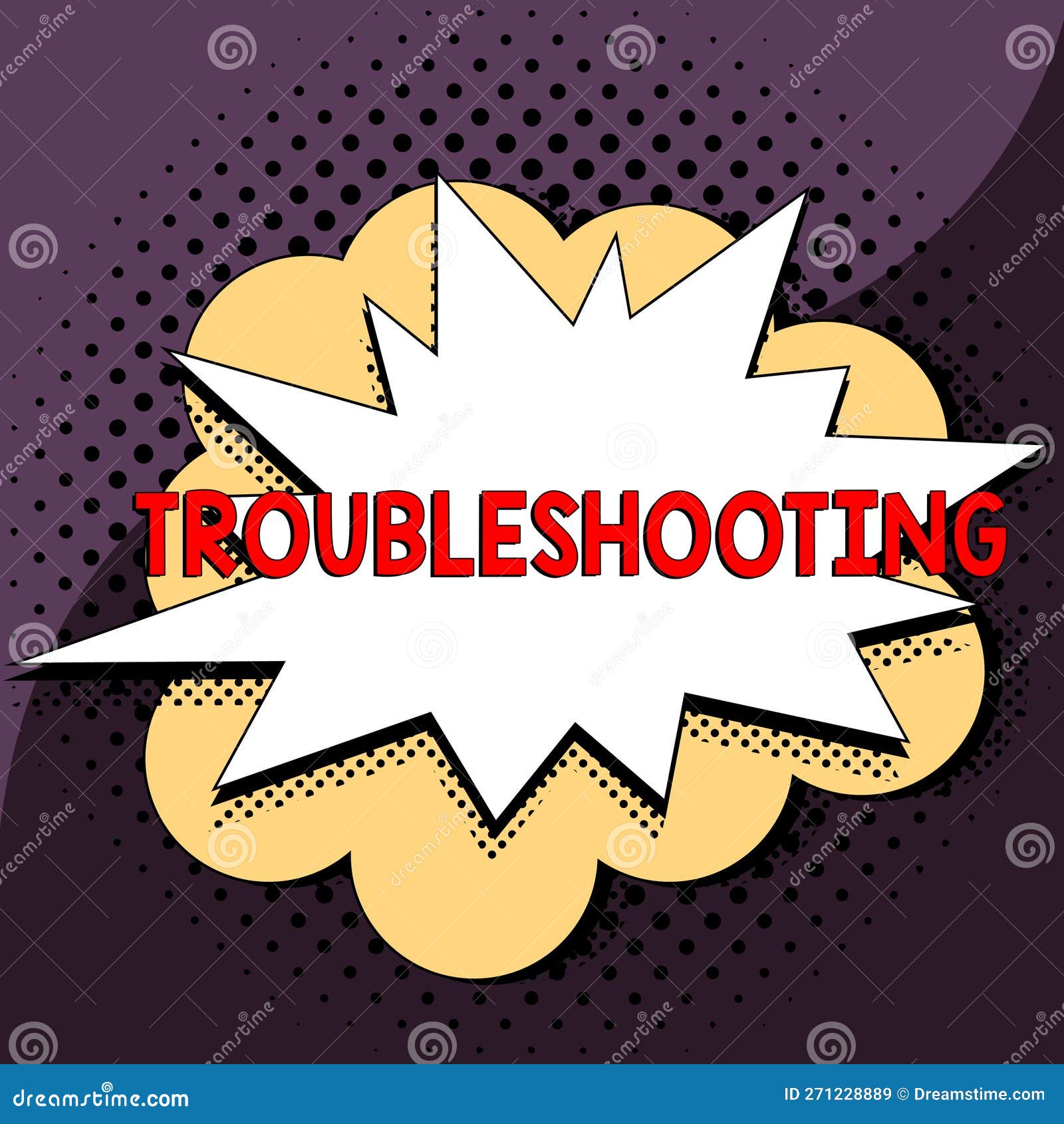 Text Caption Presenting Troubleshooting. Concept Meaning an Act of ...