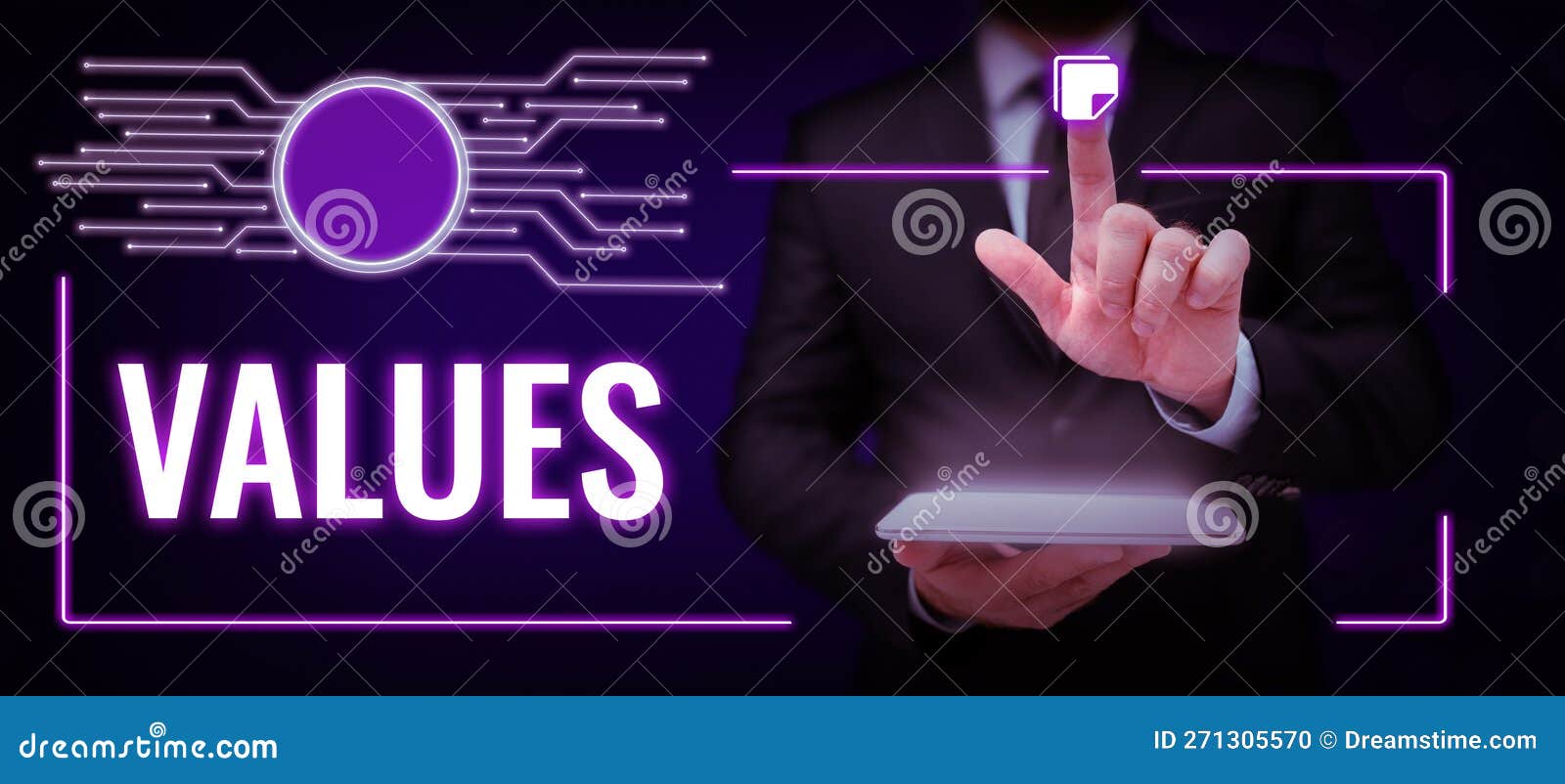 Text Caption Presenting Values. Word for Regard that Something is Held ...