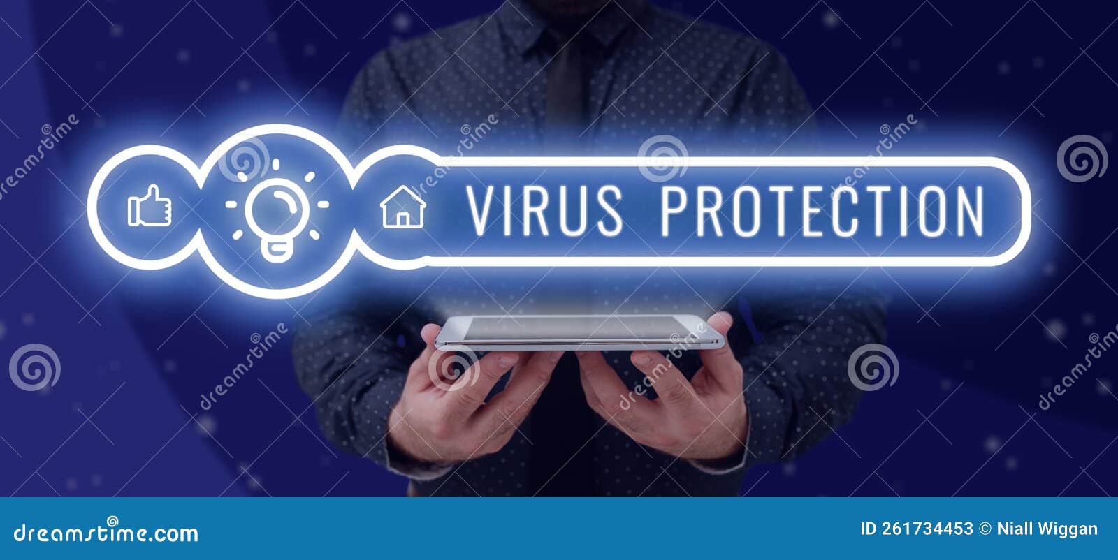 Conceptual Display Virus Protection. Business Approach Program Designed ...