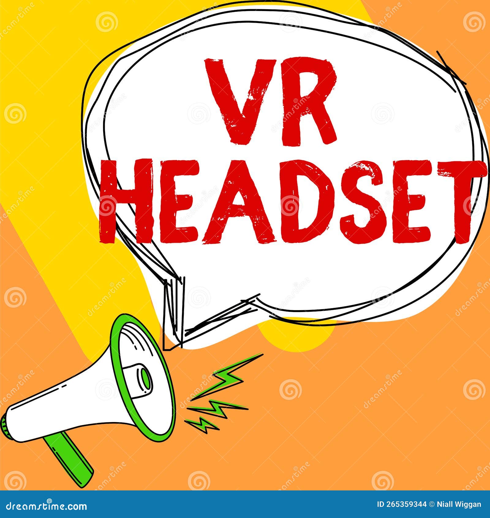 Text Caption Presenting Vr Headset. Business Concept Head-mounted ...