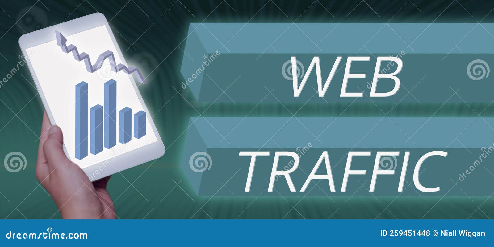 Text Caption Presenting Web Traffic. Concept Meaning Amount of Web ...