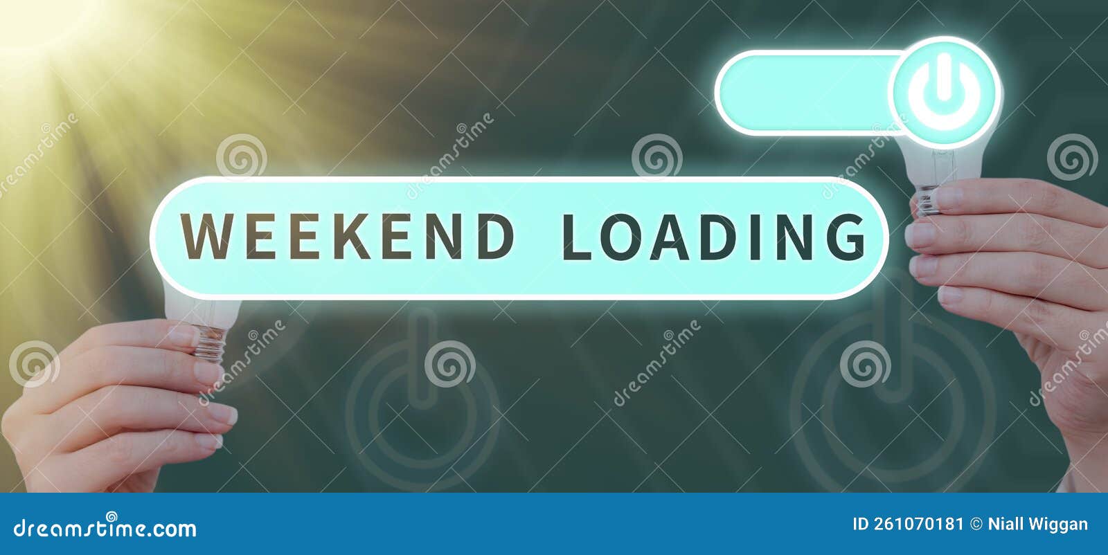 Text Caption Presenting Weekend Loading. Concept Meaning Starting ...