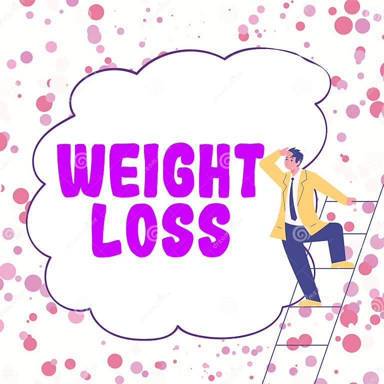 Text Caption Presenting Weight Loss. Concept Meaning Decrease in Body ...