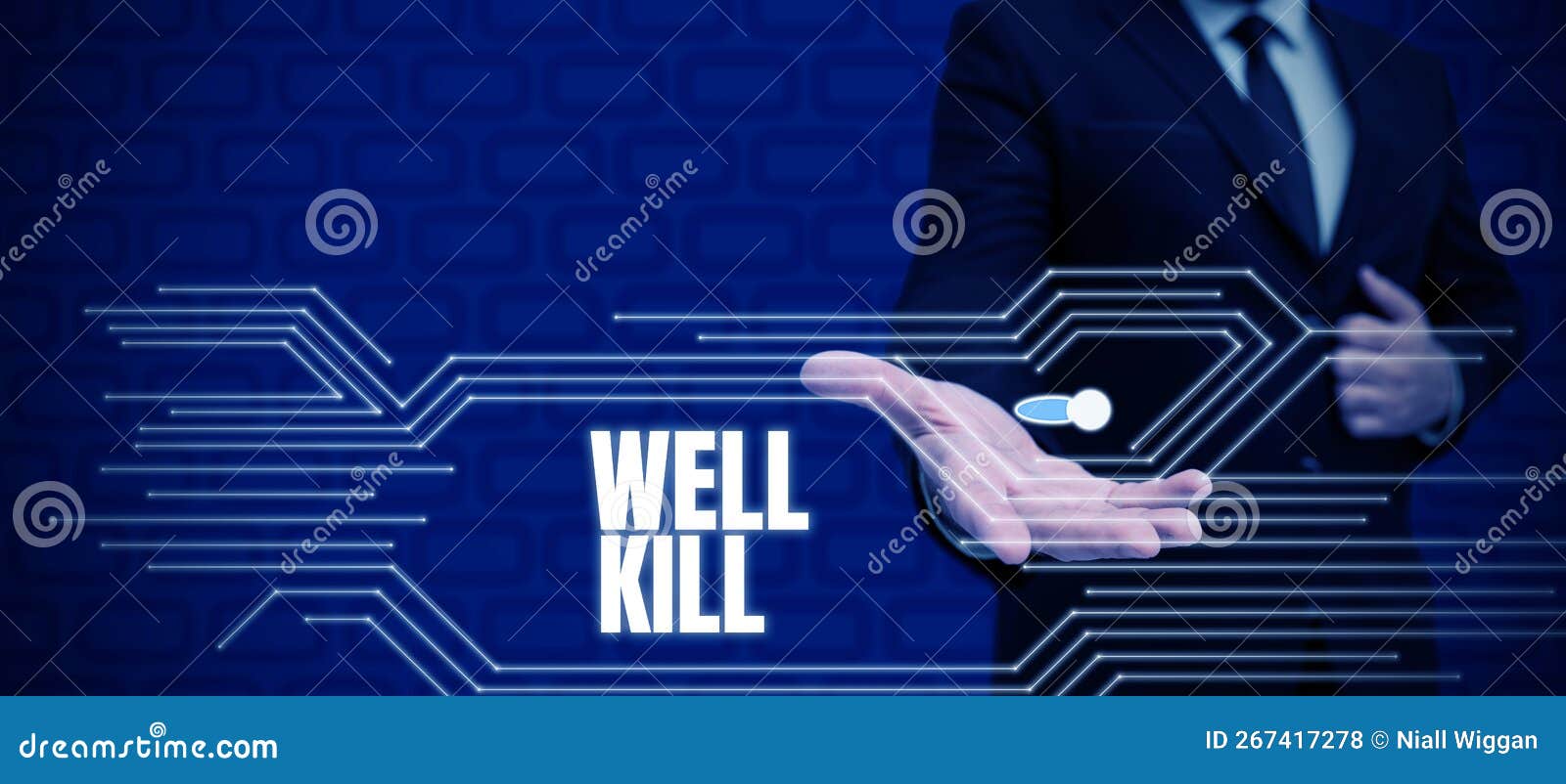 Conceptual Display Well Kill. Business Approach Placing a Column of ...