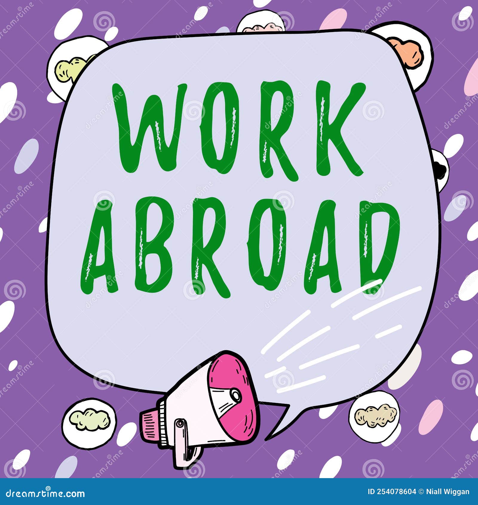 Text Caption Presenting Work Abroad. Word for Immersed in a Foreign ...